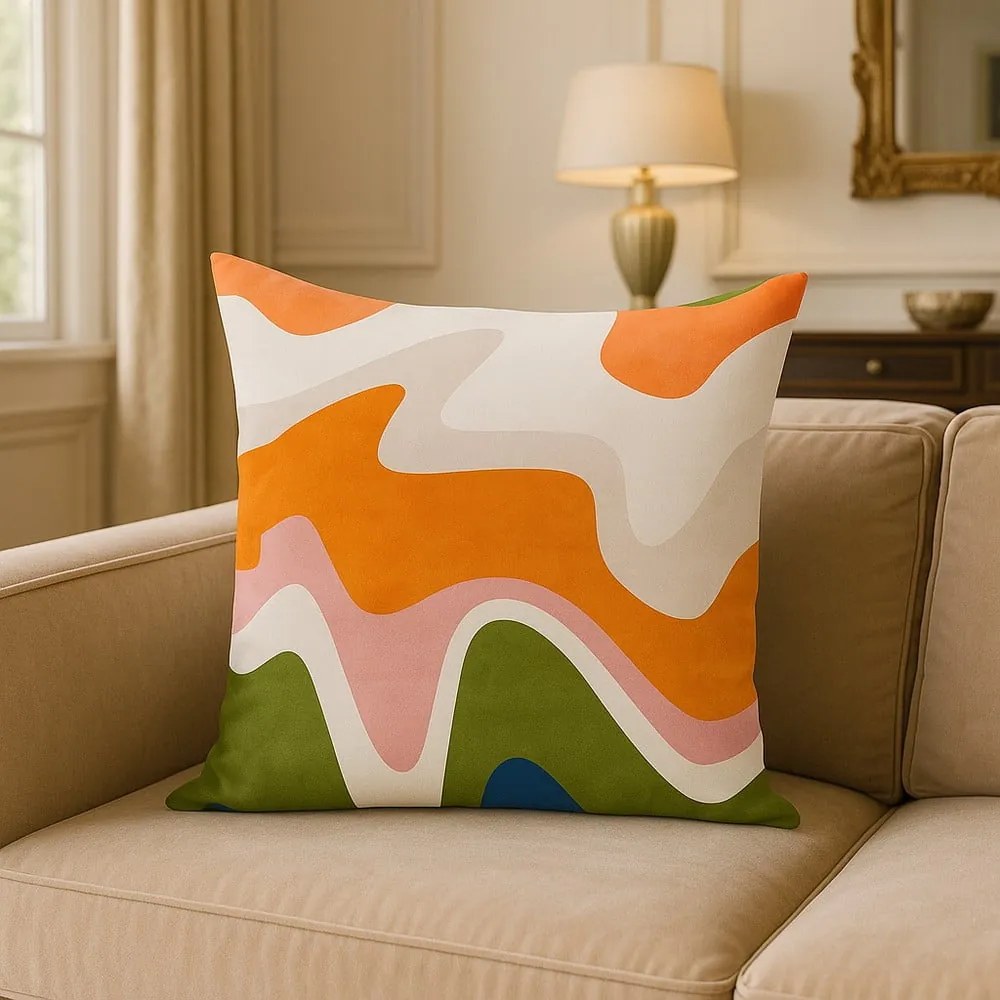Povlak na polštář 43x43 cm Squiggly Orange – Mila Home