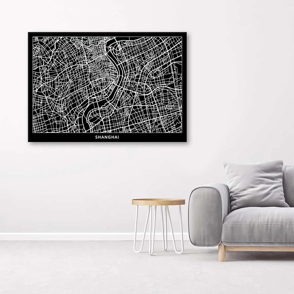 Gario Obraz na plátně Plán města Šanghaj Rozměry: 60 x 40 cm