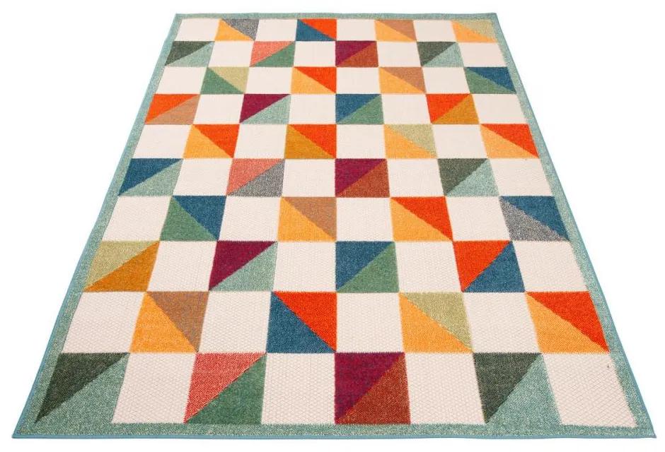 Kusový koberec Kostky vícebarevný 80x150cm