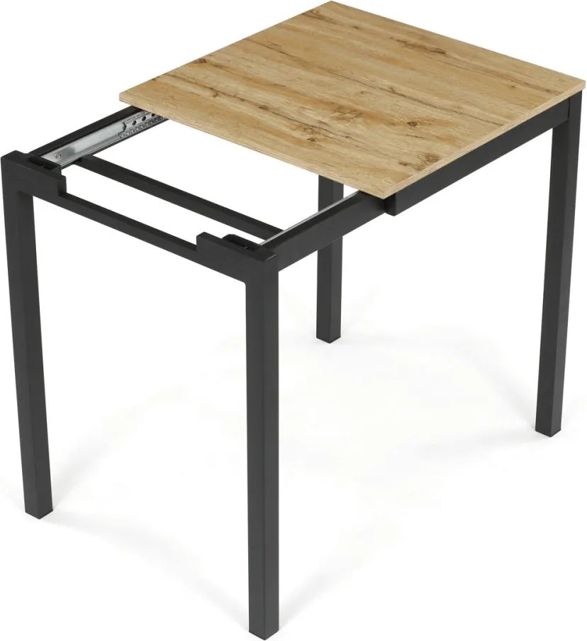 Jídelní stůl rozkládací 60-90x60 cm GDT-206 OAK, melamin, dub – Barva (vyberte): hnědá hnědá