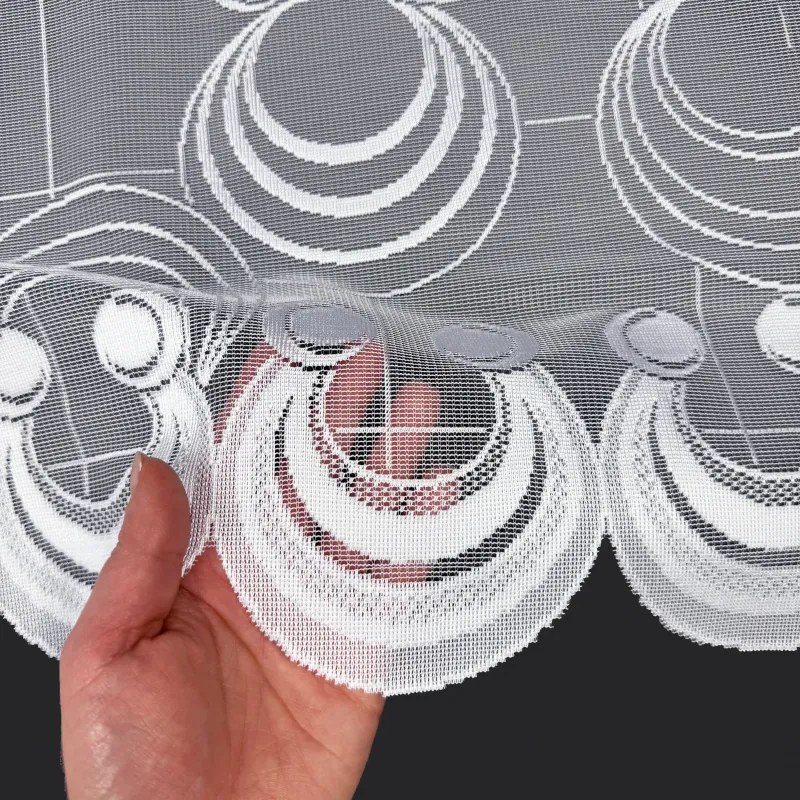 Vitrážová žakárová záclona 7203, výška 40 cm, metráž