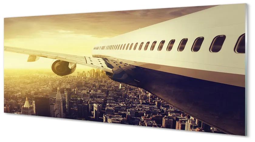 akrylový obraz Letadlo City West 120x60 cm