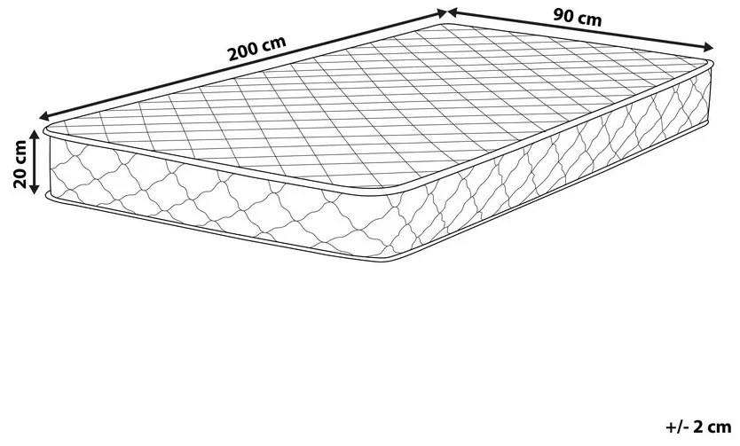 Oboustranná pružinová matrace středně tvrdá / tvrdá 90 x 200 cm DUO Beliani