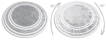 Kulatý koberec GLOSS moderni 2813 27 stylový, rám, řecký šedá velikost kruh 200 cm | krásné koberce cz