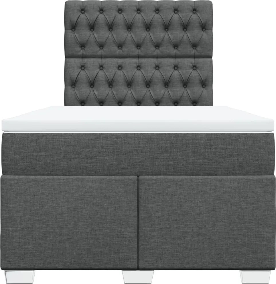 Box spring postel s matrací tmavě šedá 120x200 cm textil 3292763