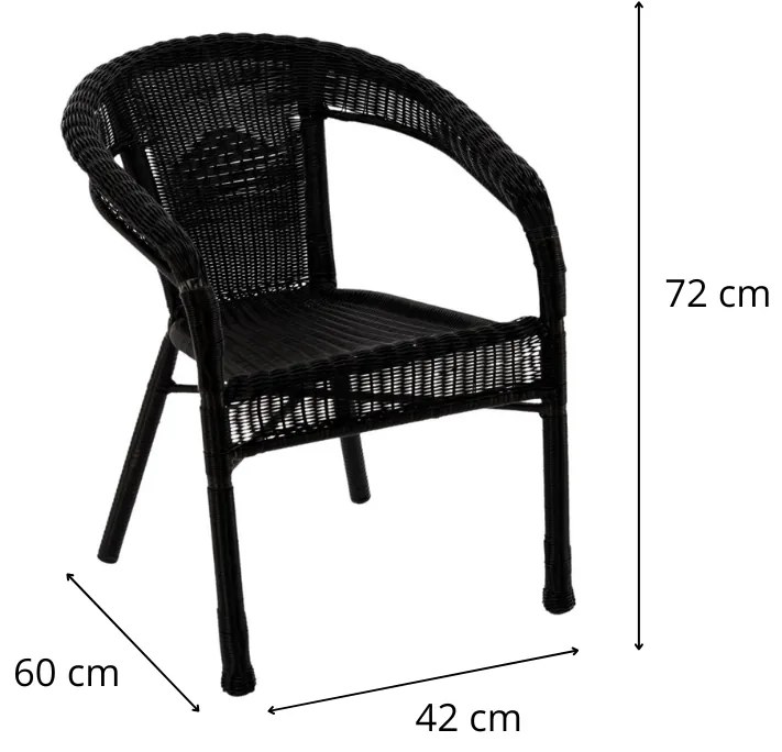 Zahradní křeslo WIDE hnědé