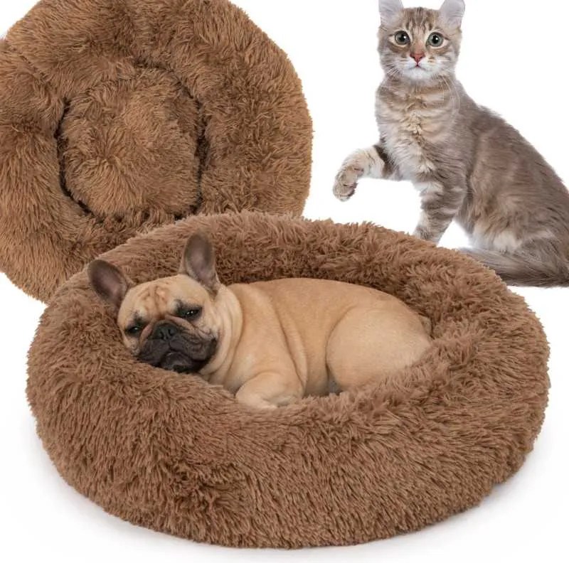 Hnědý pohodlný plyš Shaggy Lair 60 cm protiskluzové dno