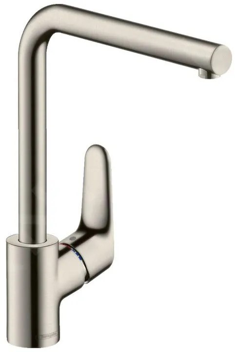 Hansgrohe Focus M41, páková dřezová baterie 280 s otočným výtokem, vzhled nerezu 31817800