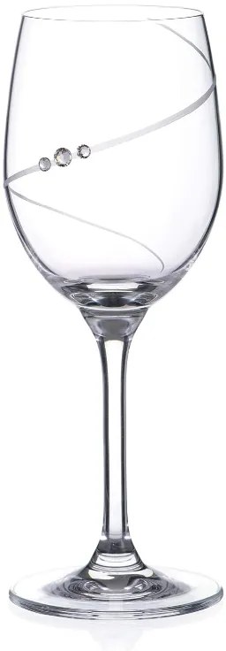 Dekorant Sklenice na víno s krystaly Swarovski HLAVNĚ SE Z TOHO NEPOSRAT