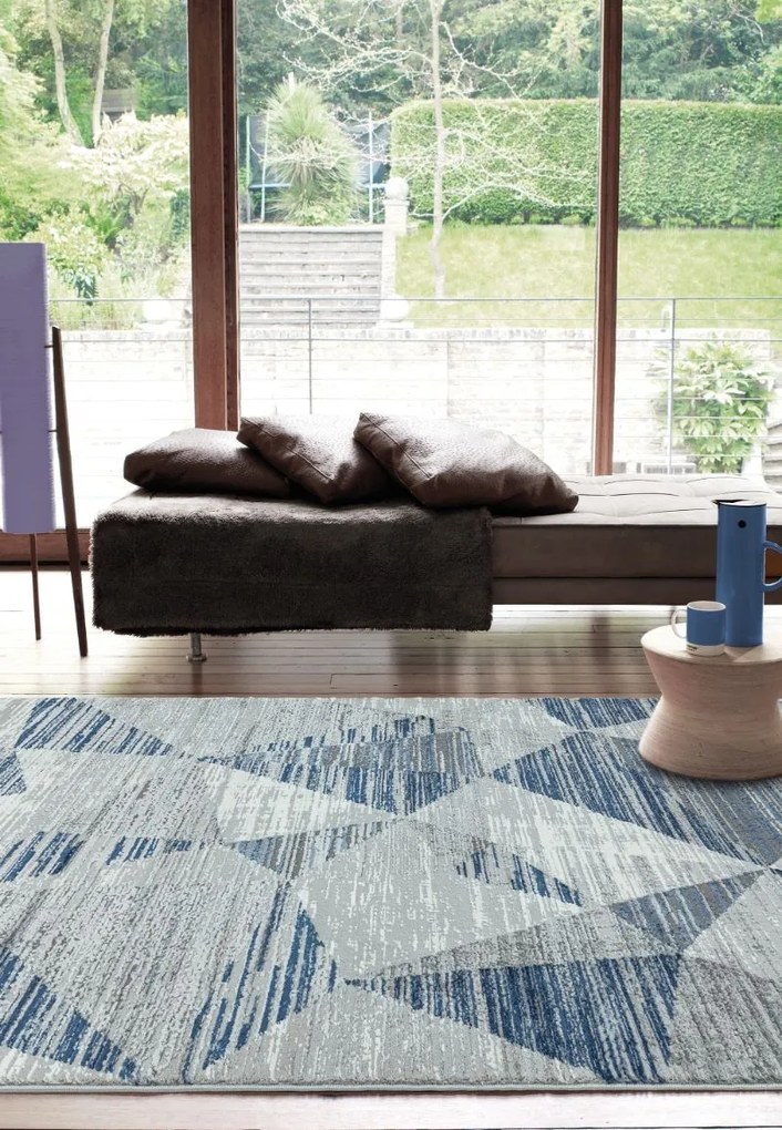 Modrý koberec Volter Block Blue Rozměry: 200x290 cm