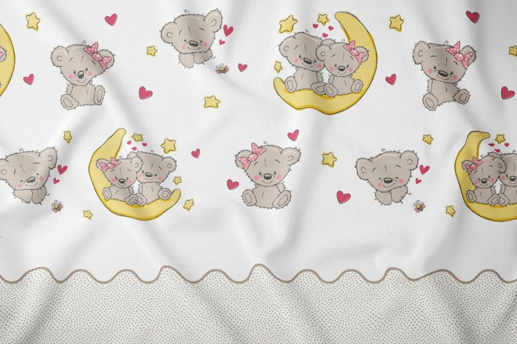 Bavlněné povlečení 160x200 medvídek béžové dětské na zip 2896 D KARO Dreamland
