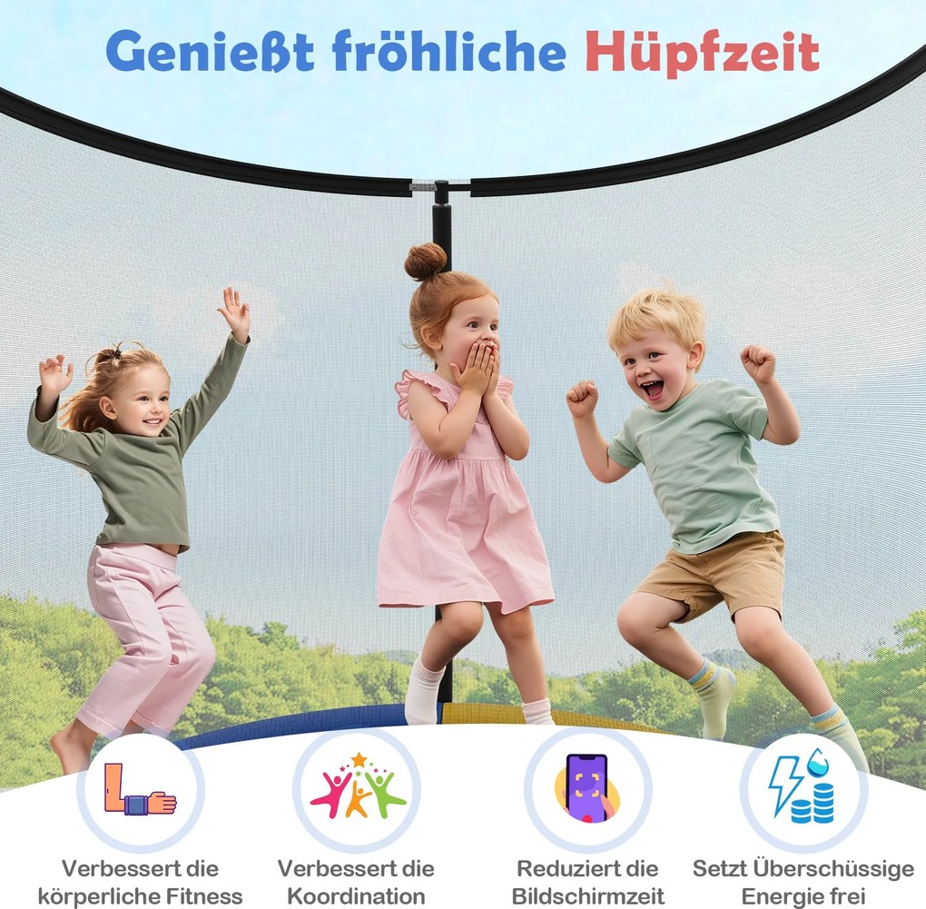 Costway Trampolína venkovní se žebříkem kulatá zahradní