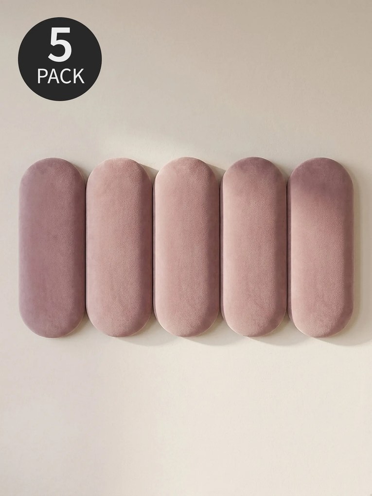 Sinsay - Čalouněné stěnové panely 5 pack - pastelová růžová