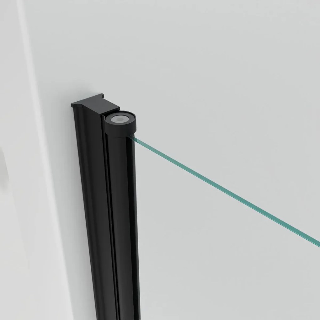 BETA Black 120 Čiré Sprchové dveře do niky dvoukřídlé černé