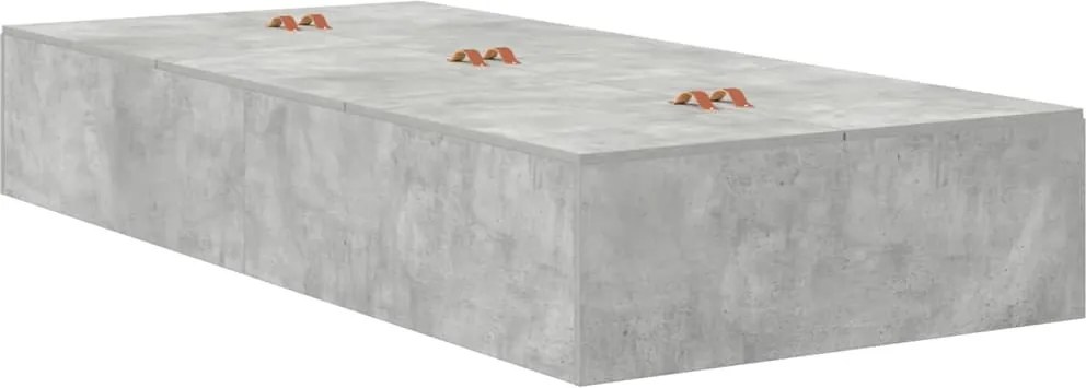 Rám postele s úložným prostorem Betonově šedá 100 x 200 cm 3335352