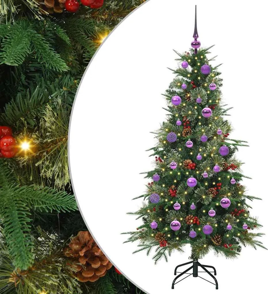 Umělý Skládací Vánoční Strom s stojanem Zelená 150 cm PE a PVC 3397412