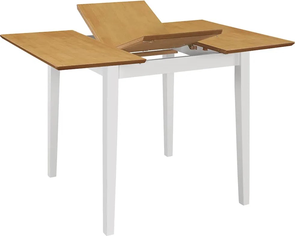 Rozkládací jídelní stůl bílý (80–120) x 80 x 74 cm MDF 247625