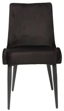 Velurová židle JAVON černá