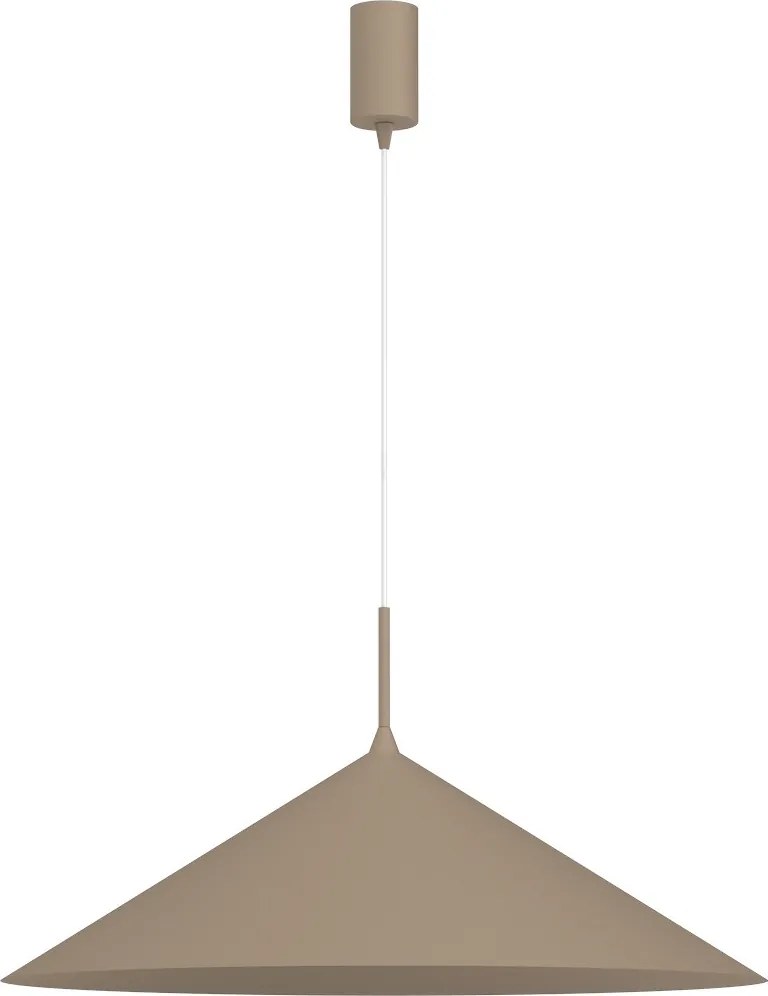 Závěsné svítidlo Capital, 1x tmavě obéžové kovové stínítko, (fi 60cm), be