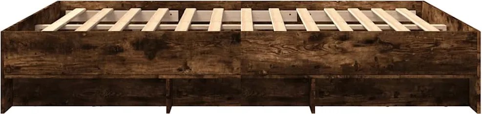 Rám postele bez matrace kouřový dub 150x200 cm kompozitní dřevo 3295650