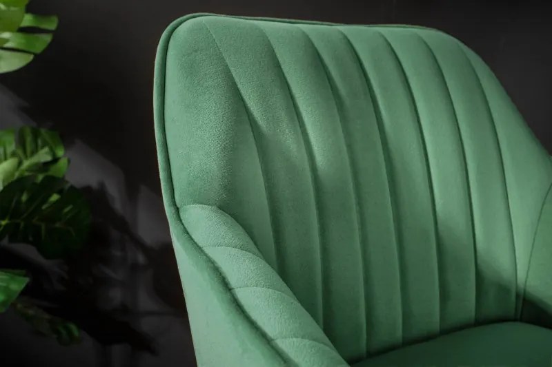 Pultová stolička Turín smaragdově zelený samet / 40436