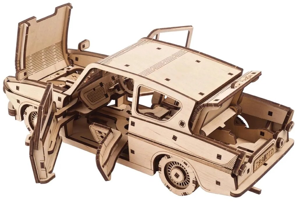Ugears 3D dřevěné mechanické puzzle Harry Potter Létající Ford Anglia