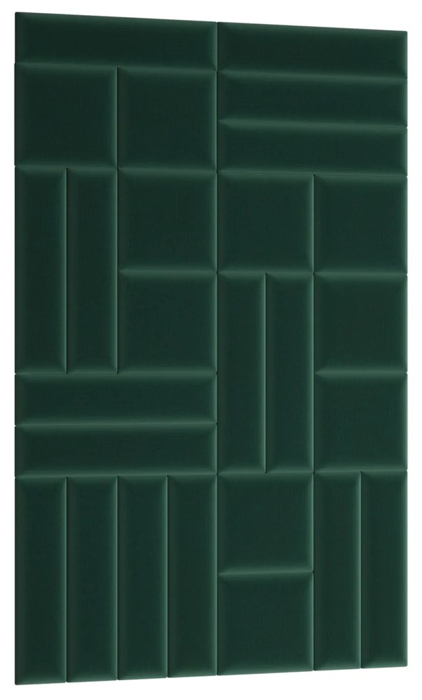 Set 26 čalouněných panelů Quadra 120x195 cm (zelená). 1051984