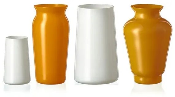 Crystalex Mini Vázy žluté 120 mm 4 ks