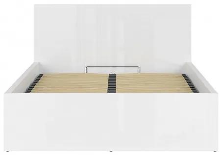 TETRIX postel s roštem LOZ/140/B, bílý lesk