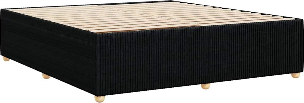Rám postele bez matrace černý 200 x 200 cm textil 3284965