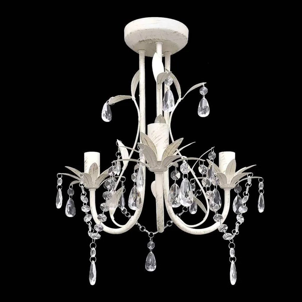 Křišťálové lustry 2 ks elegantní bílé 278738