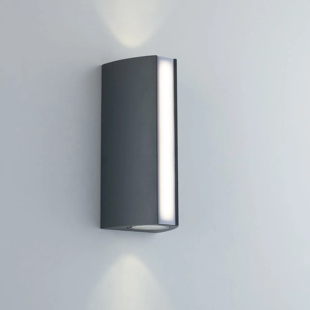 FAN LED-W-RAY ANT Venkovní nástěnné svítidlo LED RAY antracit hliník 14W 1490 lm CCT IP54 20x8,5x7,8 cm - FANEUROPE