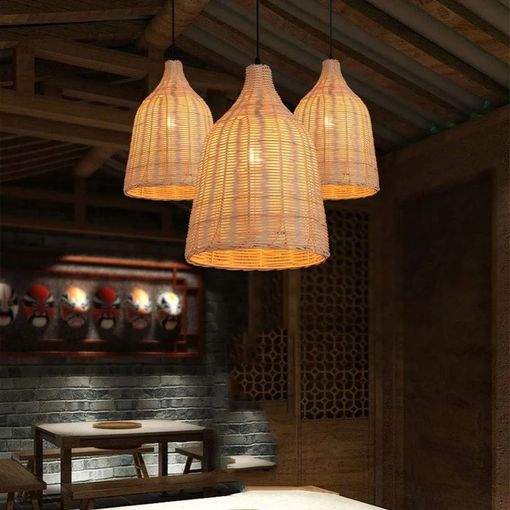 Toolight Natural, stropní závěsné svítidlo 1xE27 APP1646-1CP, přírodní hnědá, OSW-05114
