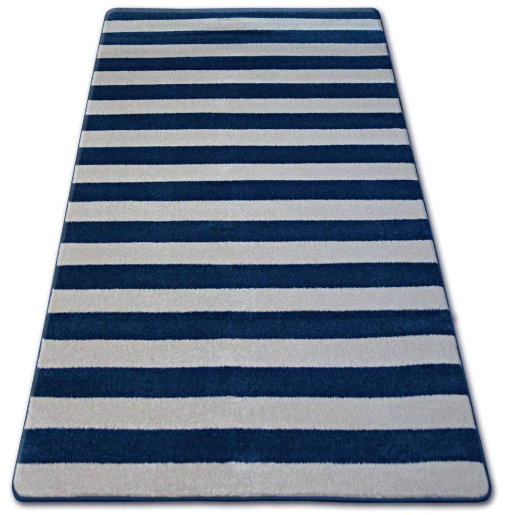 Kusový koberec SKETCH Stripes modro-bílý 160x220