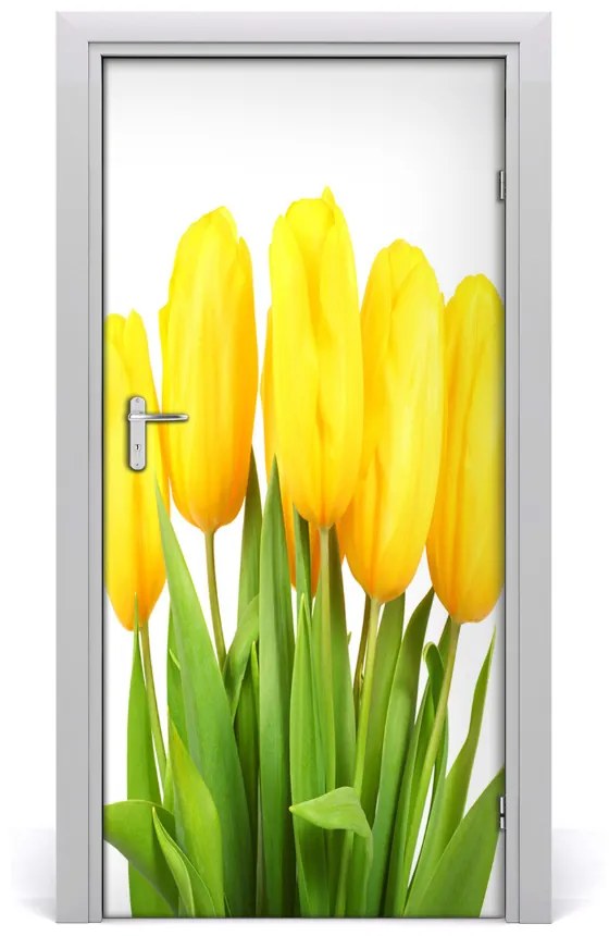 Fototapeta samolepící Žluté tulipány 85x205 cm