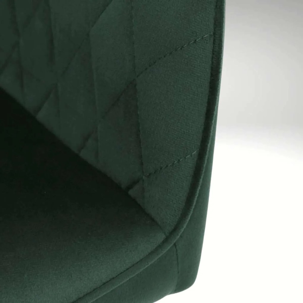 Vikio Jídelní set pro 4 osoby 160x90 cm soft dub noha X zelená židle s područkami VJS226-4Z
