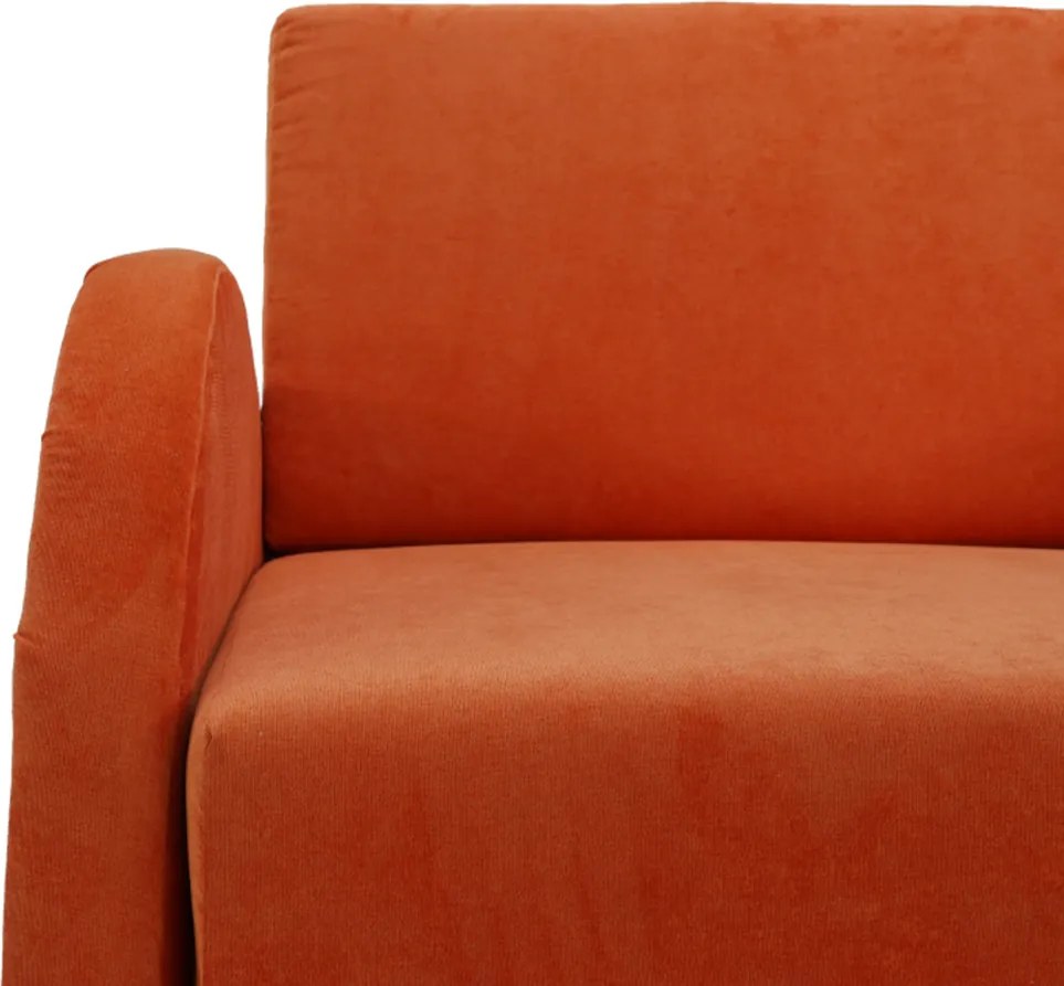 Rozkládací křeslo, oranžová, MILI 1