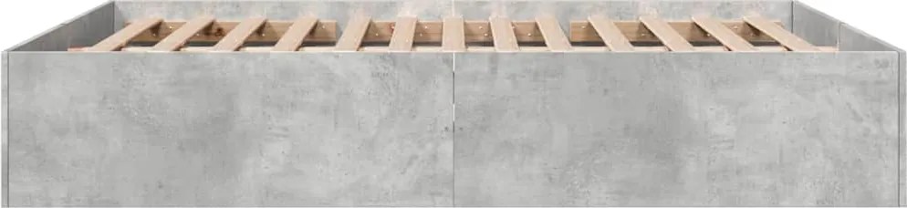 Rám postele betonově šedý 150 x 200 cm kompozitní dřevo 3281010