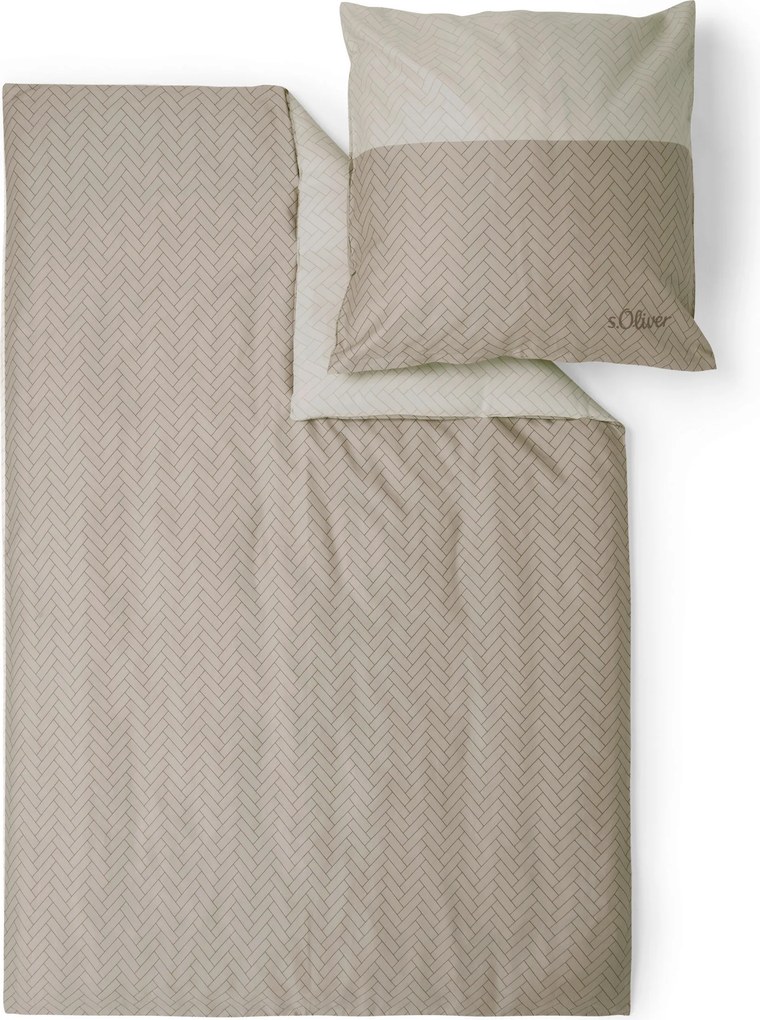 XXXLutz POVLEČENÍ, makosatén, béžová, 155/220 cm S. Oliver - Online Only povlečení - 003252014302