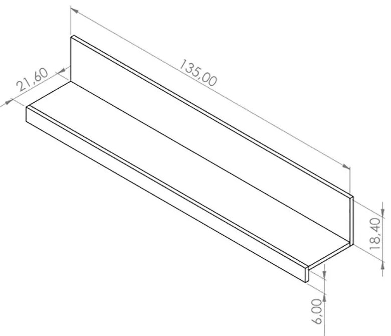 OVIEDO | závěsná police | 135 cm | bílá/san remo světlé