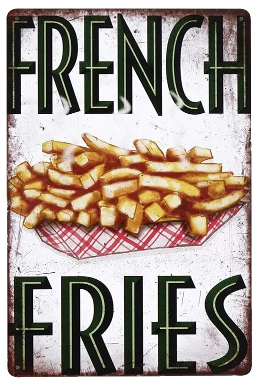 Kovová cedule French fries 2