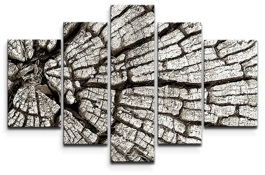 Sablio Obraz - 5-dílný Dřevo - 125x90 cm