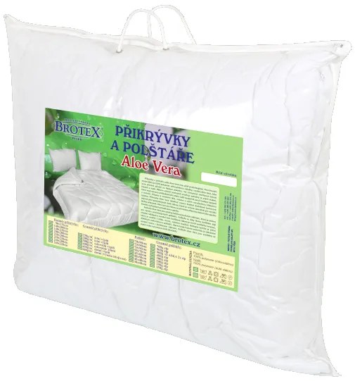 Polštář ALASKA Aloe Vera 70x90cm 900g 2x zip kuličky STANDARD