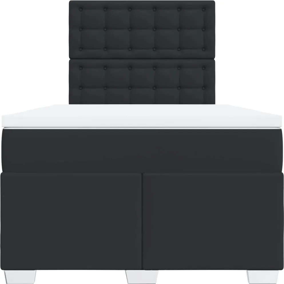 Box spring postel s matrací černá 120 x 200 cm umělá kůže 3290716