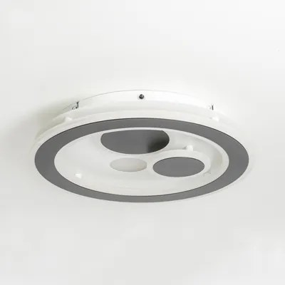Kruhové stropní svítidlo LED 35W bílo-černé DUNK 37 cm s dálkovým ovládáním