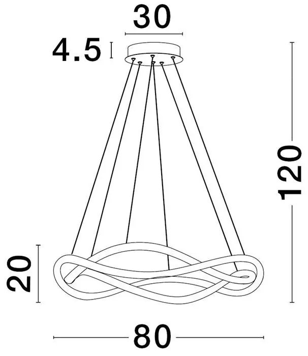 Nova Luce Závěsné LED svítidlo JINAL, černý kov, hliník a silikon 3000K 55W stmívatelné