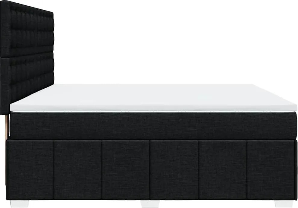 Box spring postel s matrací černá 180x200 cm textil 3294063