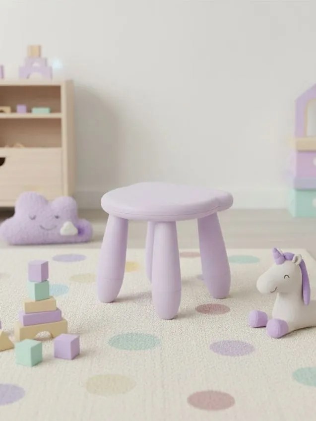 Sinsay - Stolička s medvědím tvarem sedáku - pastelová růžová