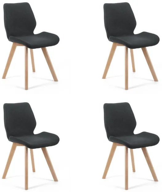 Set čtyř jídelních židlí SJ.0159 černé