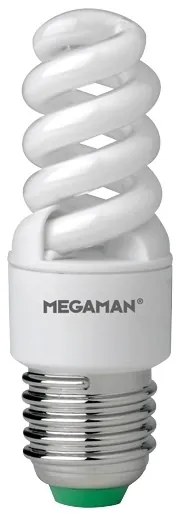 MEGAMAN zářivková kompaktní spirálová žárovka 8W E27